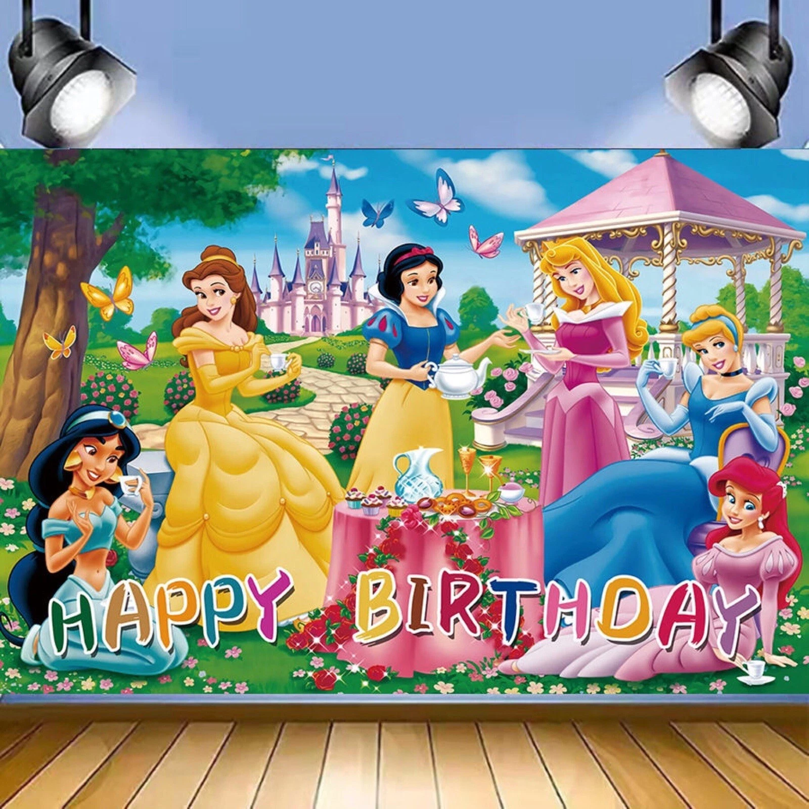 Princess Birthday Party Decorations 5.9x3.6ft Princess Party ...