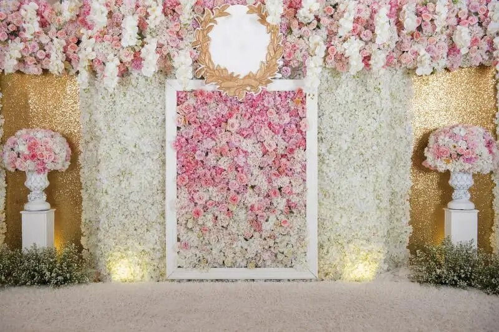 Princess Birthday Party Pink Scene Flowers Balloons Photo Background ...