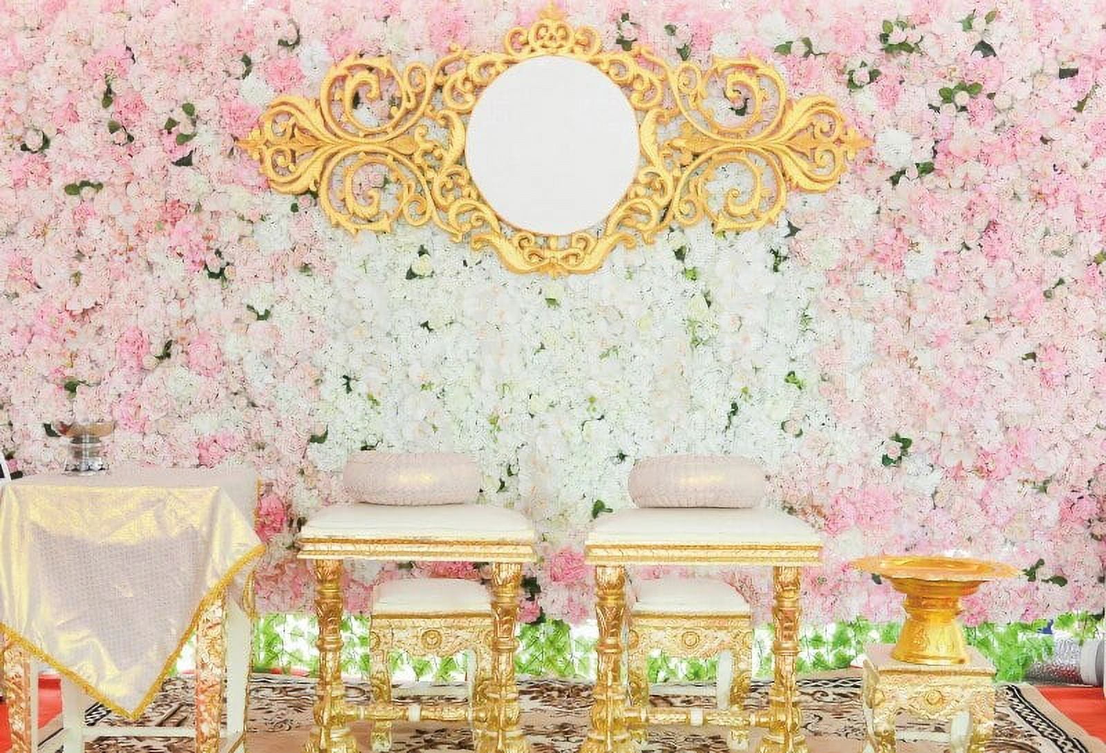 Princess Birthday Party Pink Scene Flowers Balloons Photo Background ...