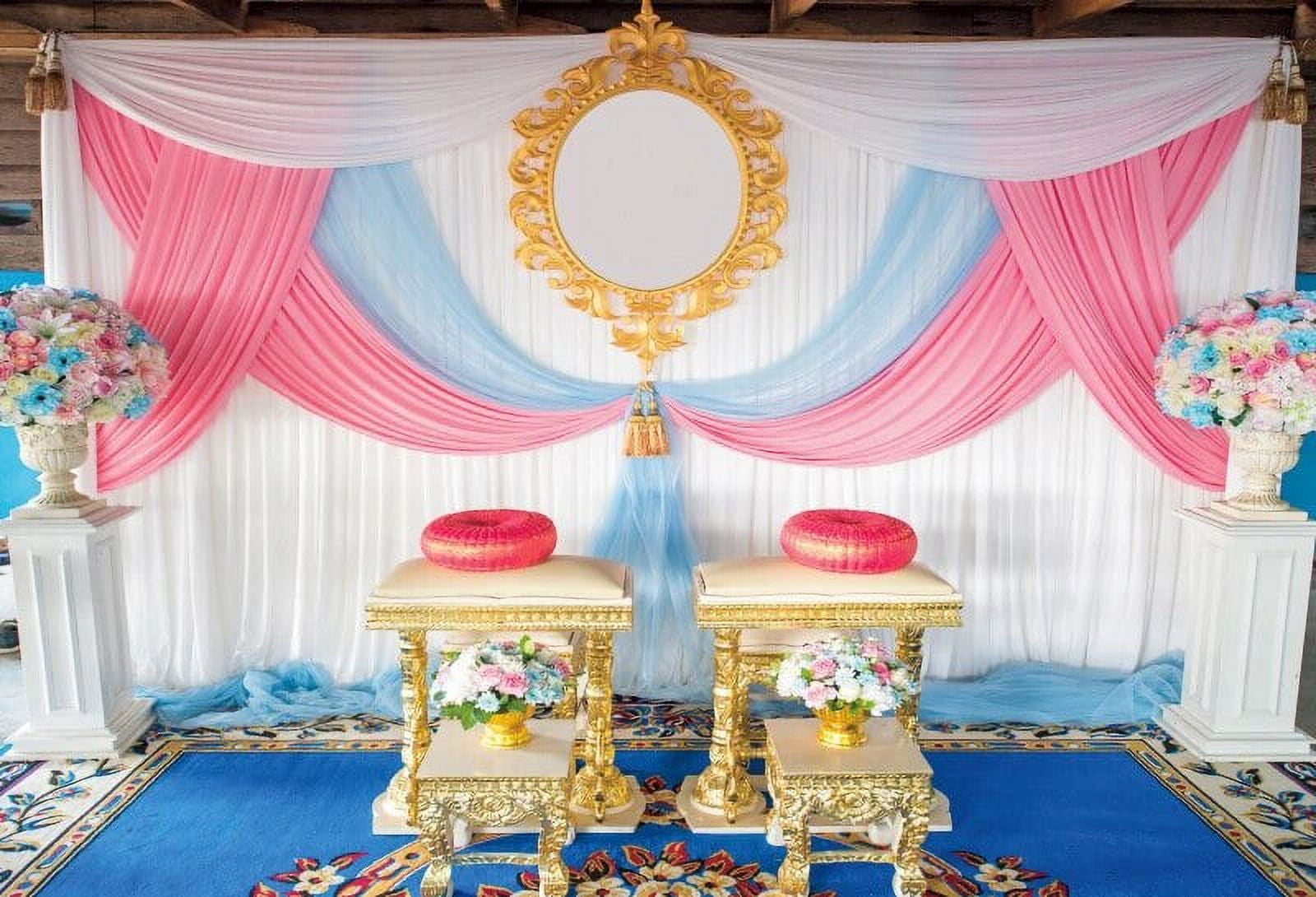 Princess Birthday Party Pink Scene Flowers Balloons Photo Background ...