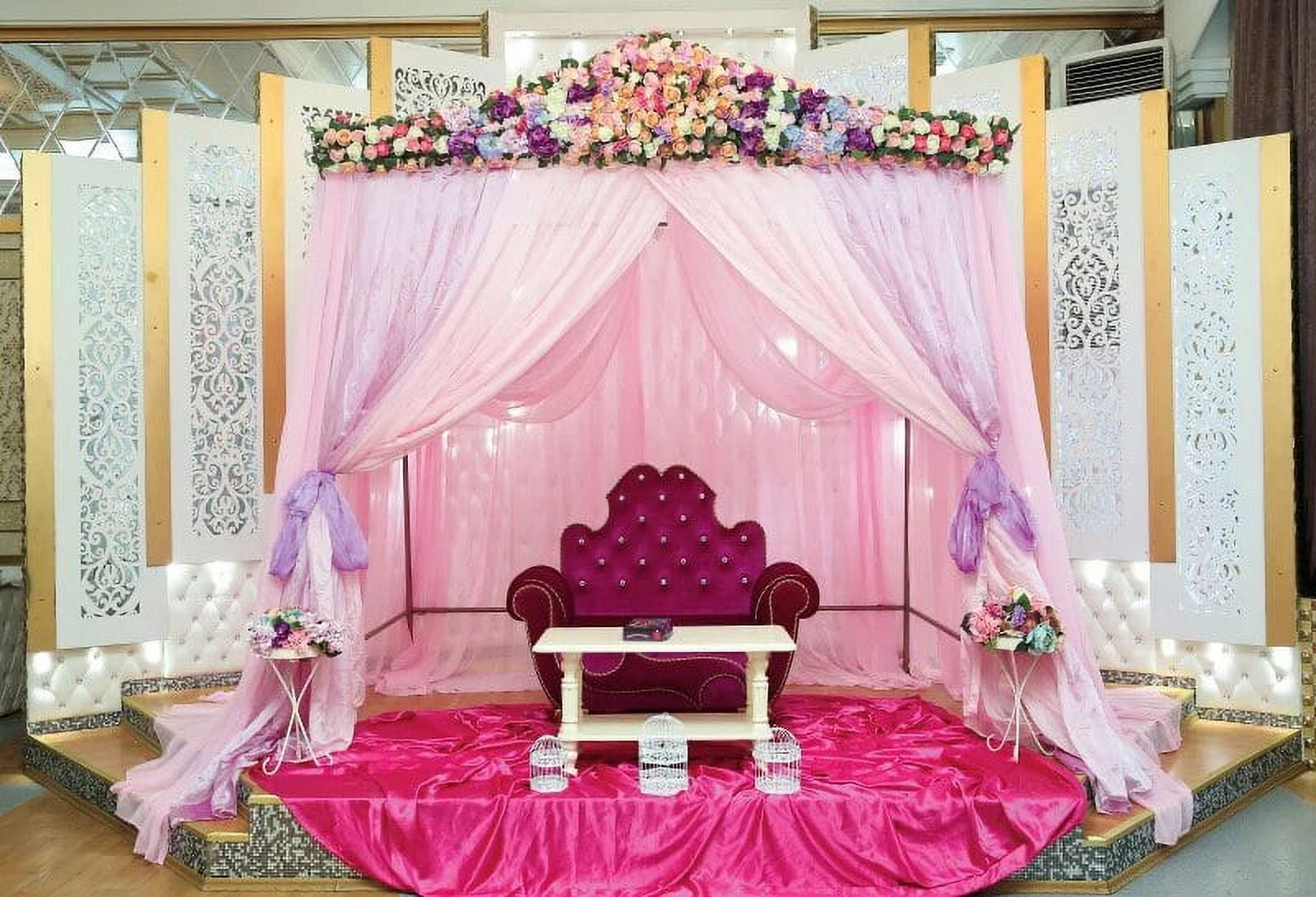 Princess Birthday Party Pink Scene Flowers Balloons Photo Background ...