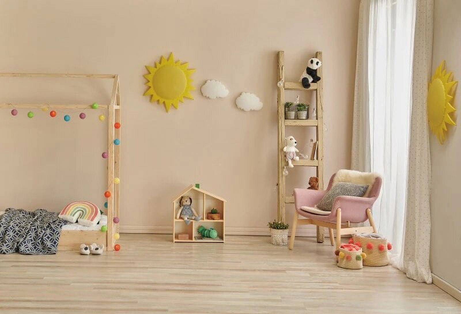 Princess Birthday Party Pink Scene Flowers Balloons Photo Background ...