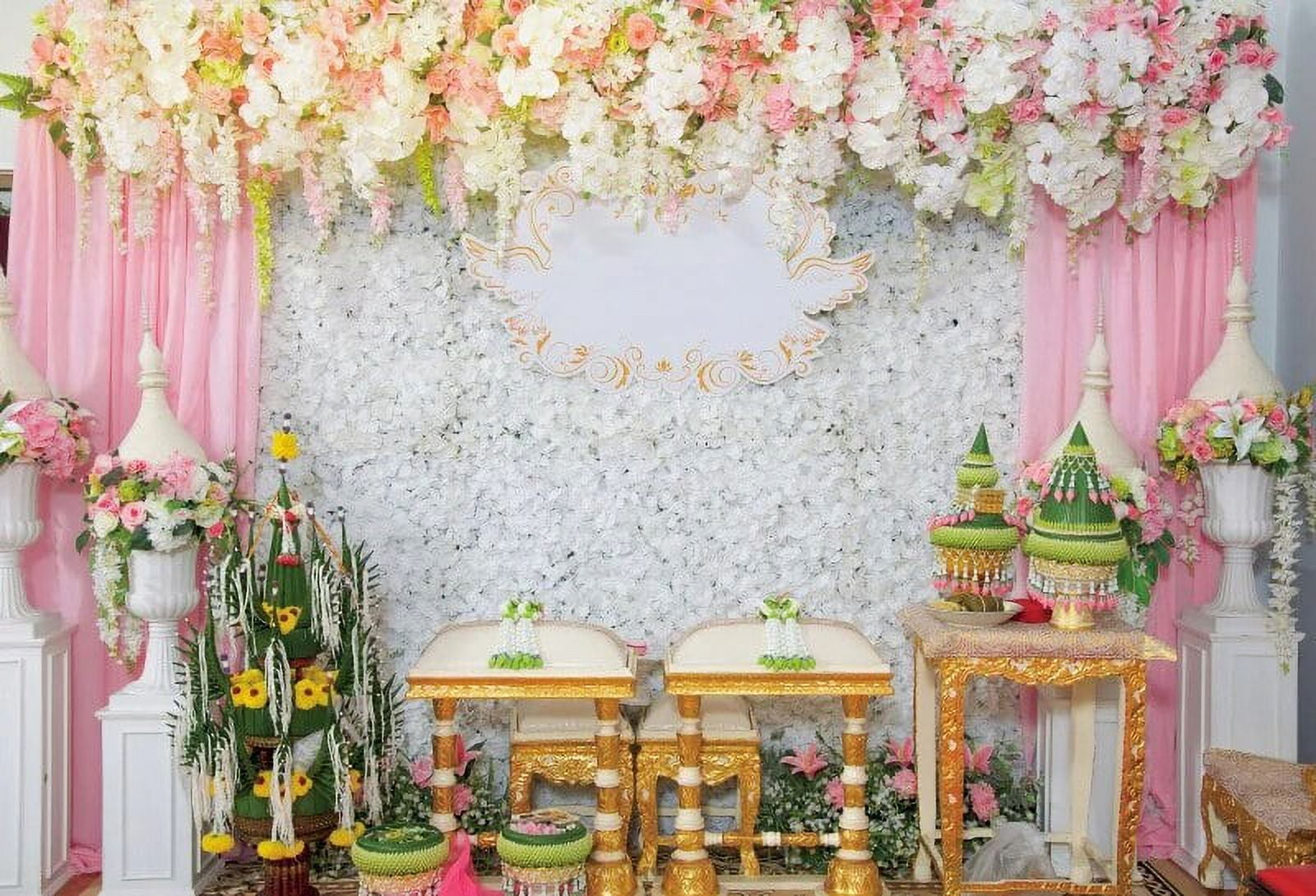 Princess Birthday Party Pink Scene Flowers Balloons Photo Background ...