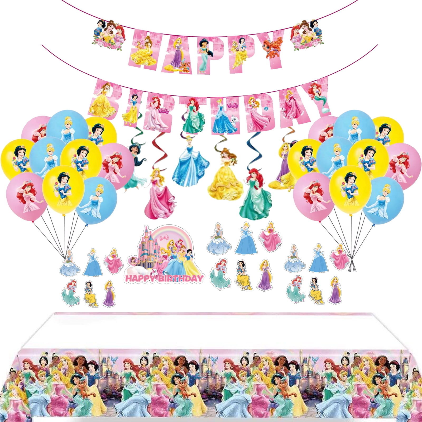Princess Birthday Party Supplies for Girls, Princess Party Decorations ...