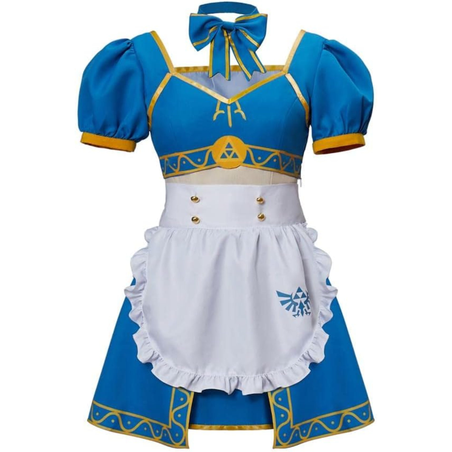 Princess Blue Maid Costume with Apron Womens Lolita Dress - Walmart.com