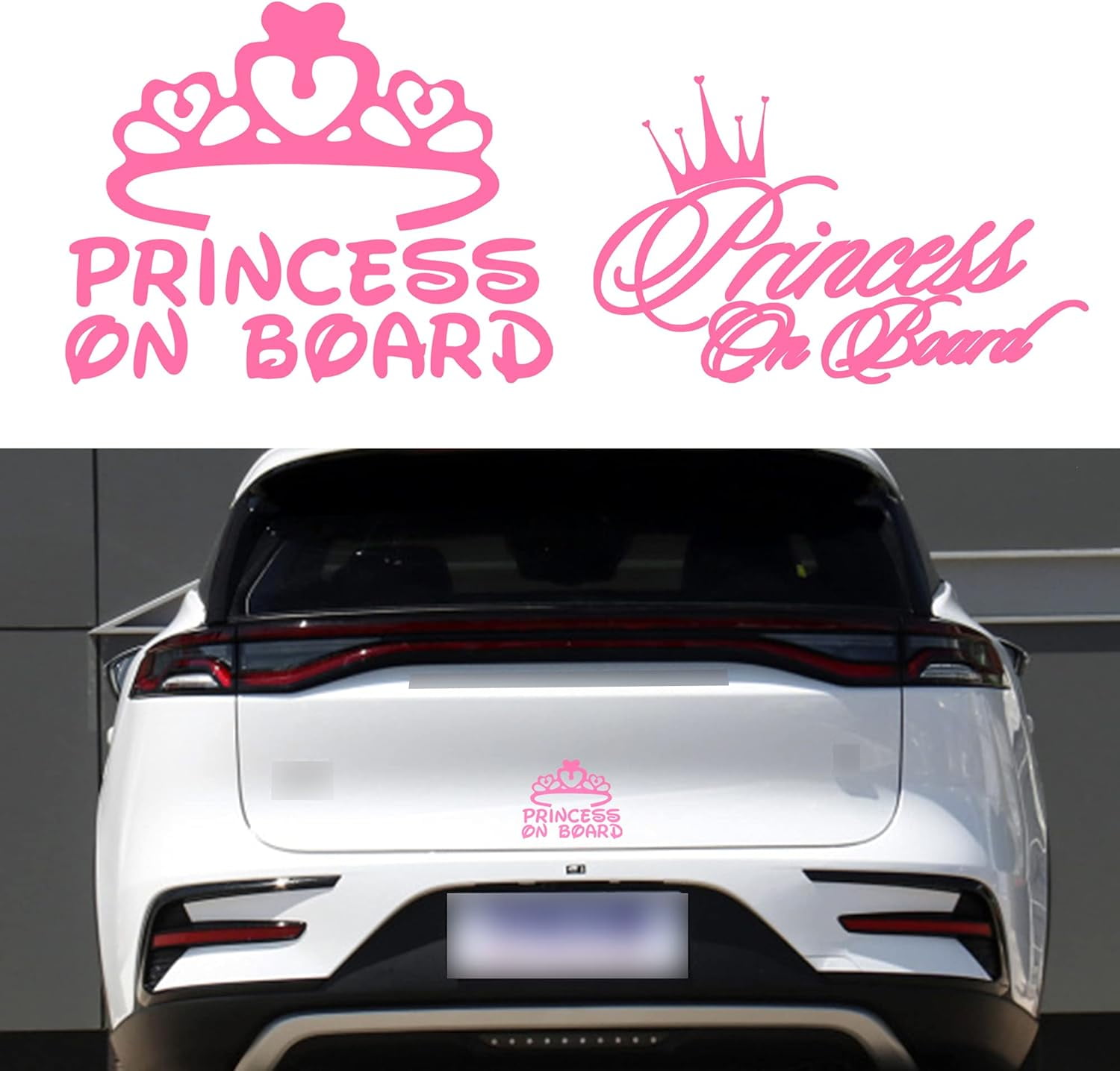 Princess On Board Decal, Waterproof Self-Adhesive Car Truck Bumper ...