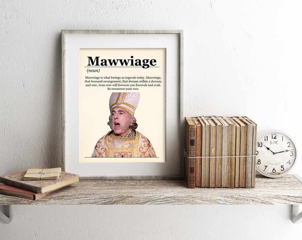 The Princess Bride Mawwiage Definition Art Print, Princess Bride ...