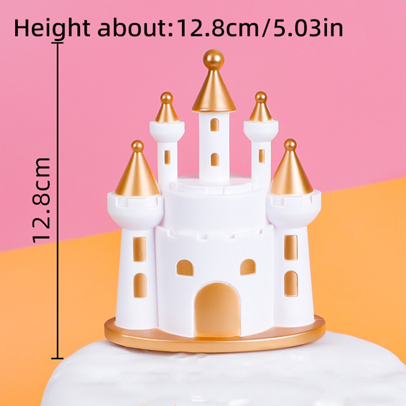 Princess Cake Topper Happy Birthday Castle Prince Cake Decoration for ...