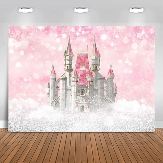 Princess Castle Backdrop Blue Magic Castle Birthday Background Princess ...