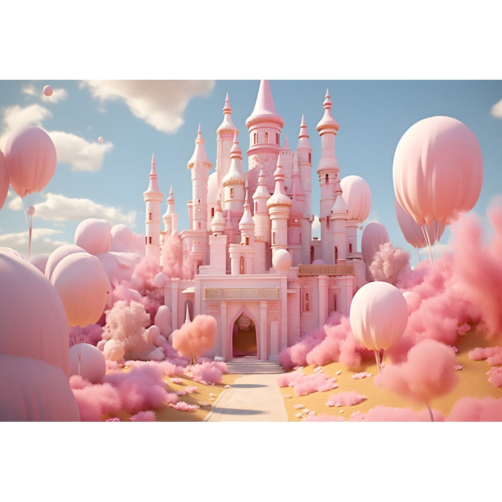 Princess Castle Backdrop for Photography Custom Candy House Balloon ...