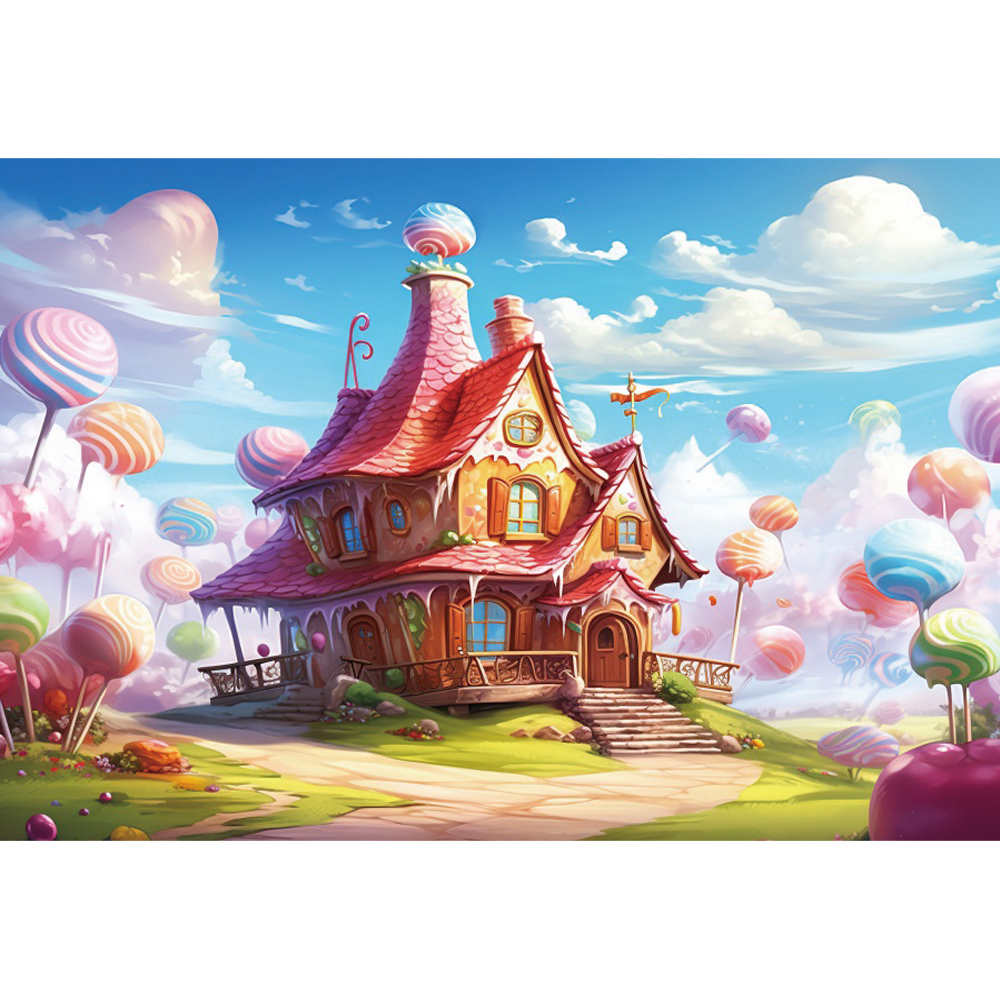 Princess Castle Backdrop for Photography Custom Candy House Balloon ...