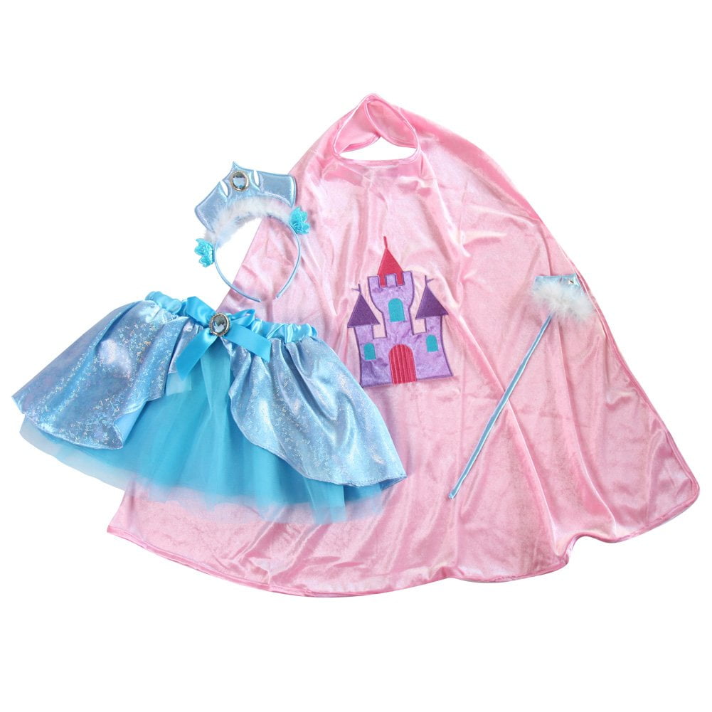 Princess Castle Dress Up Tutu, Cape & Accessory Gift Set Size 3-7 Years ...