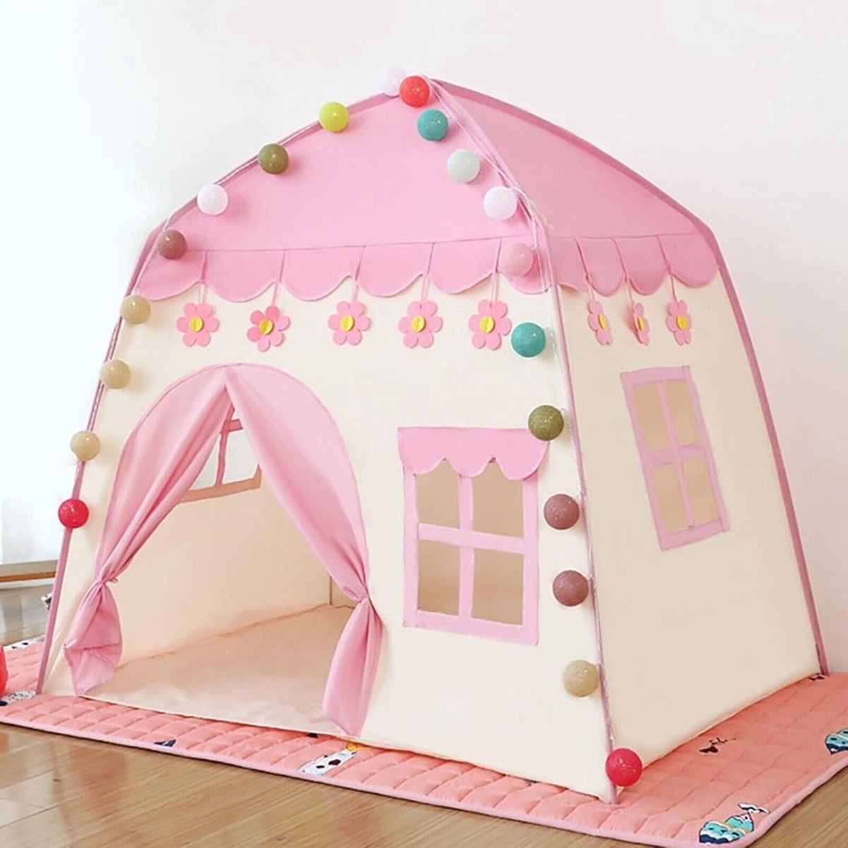 Princess Castle Play Tent, Large Fairy Playhouse for Kids, Girls Castle ...