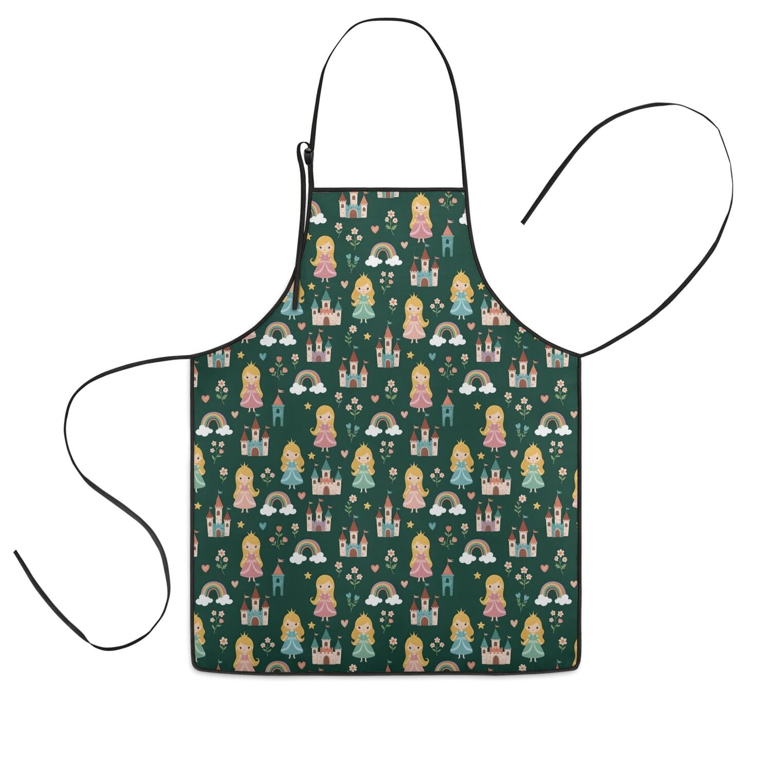 Princess Castle Star Pattern Kids Aprons for Girls and Boys,Adjustable ...