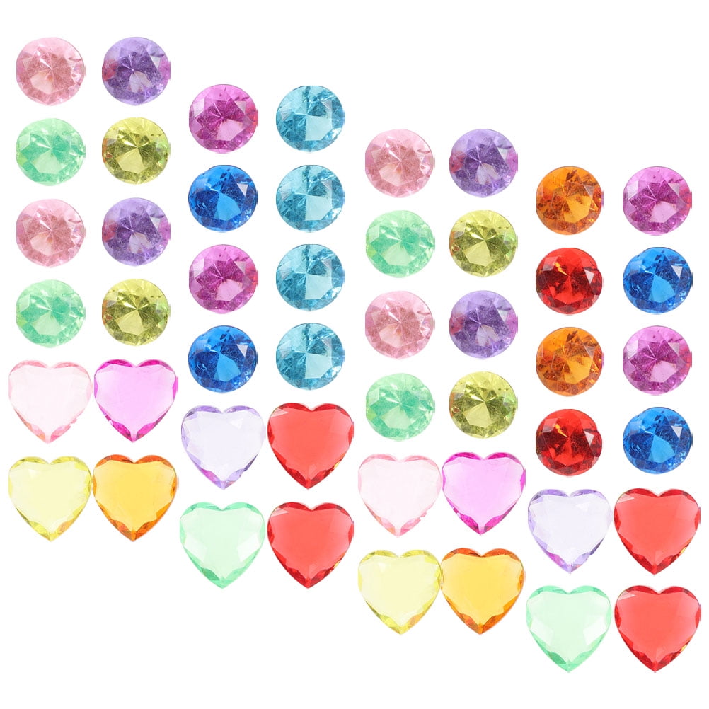 Princess Castle Treasure Chest Jewelry Decor Table Gemstones Plastic ...