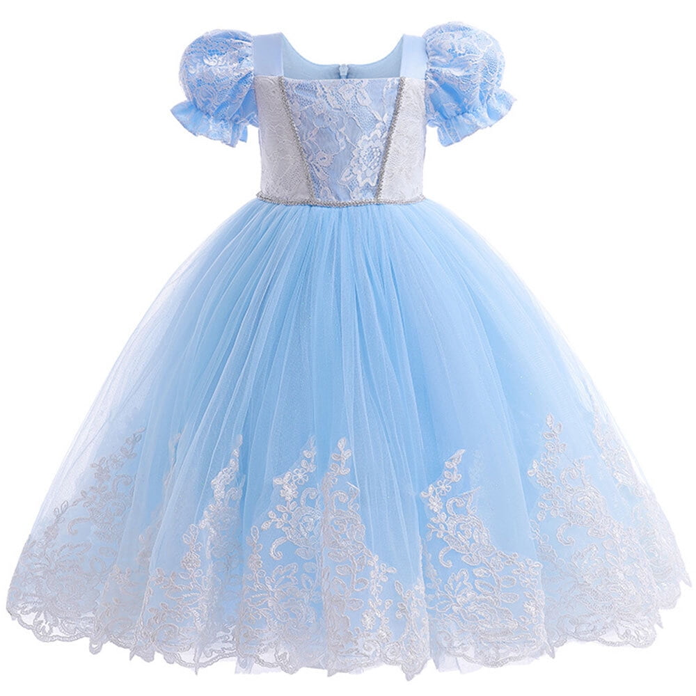 Princess Cinderella Blue Dress for Girls Halloween Fancy Party Costume ...
