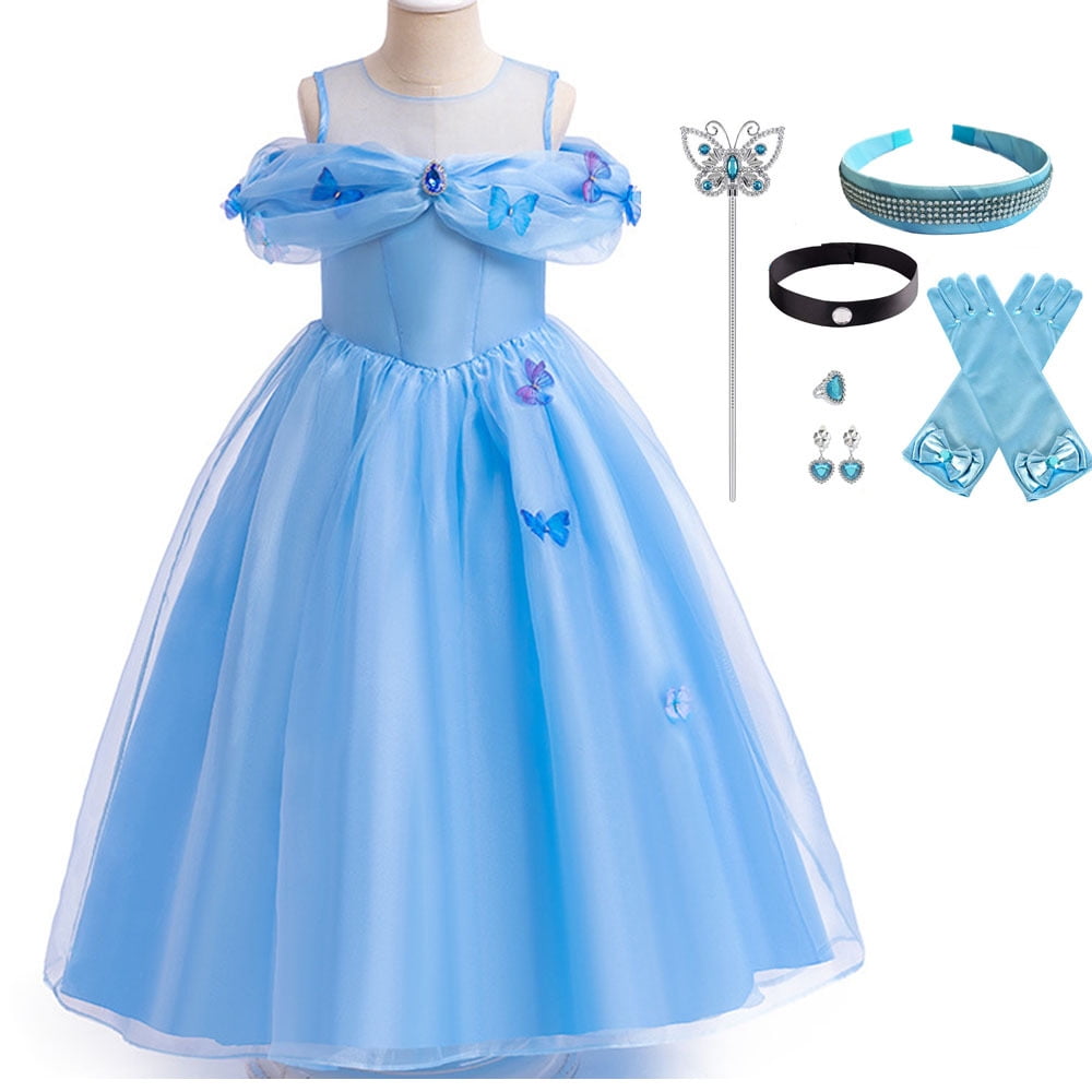 Princess Cinderella Costume for Girls Kids Cosplay Dress Carnival ...
