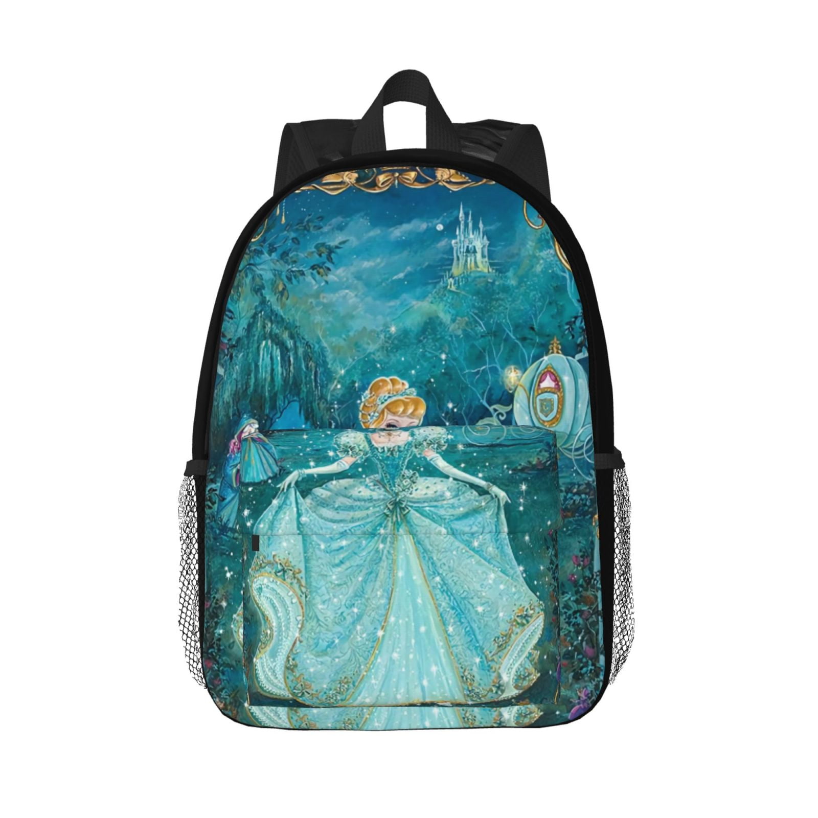 Princess Cinderella,Magic Kingdom Backpack,Polyester Canvas Casual ...