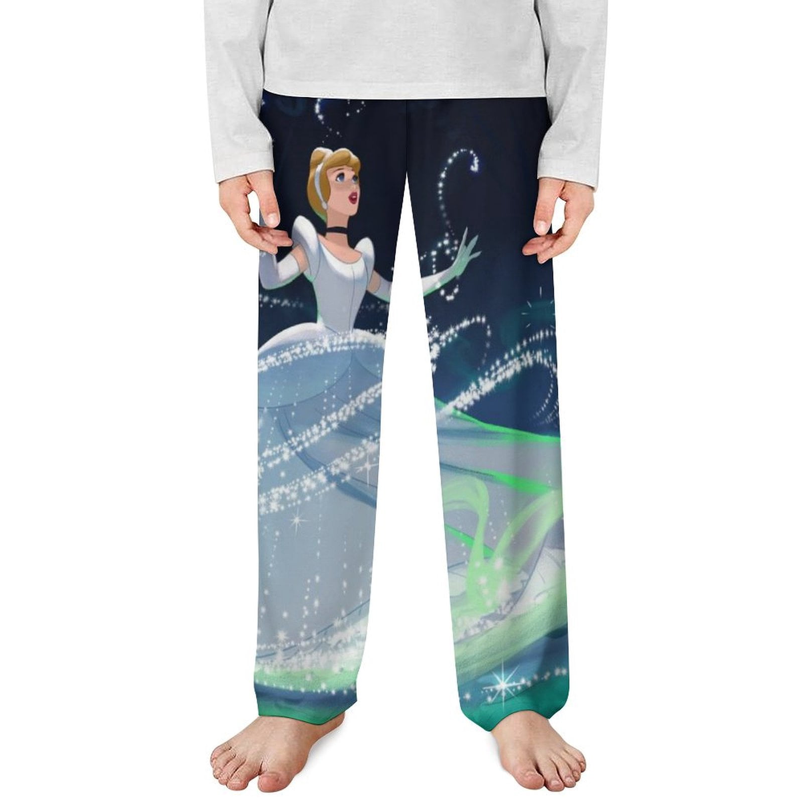 Princess Cinderella Pajama Pants for Gils Kids Cute Sleep Bottoms ...