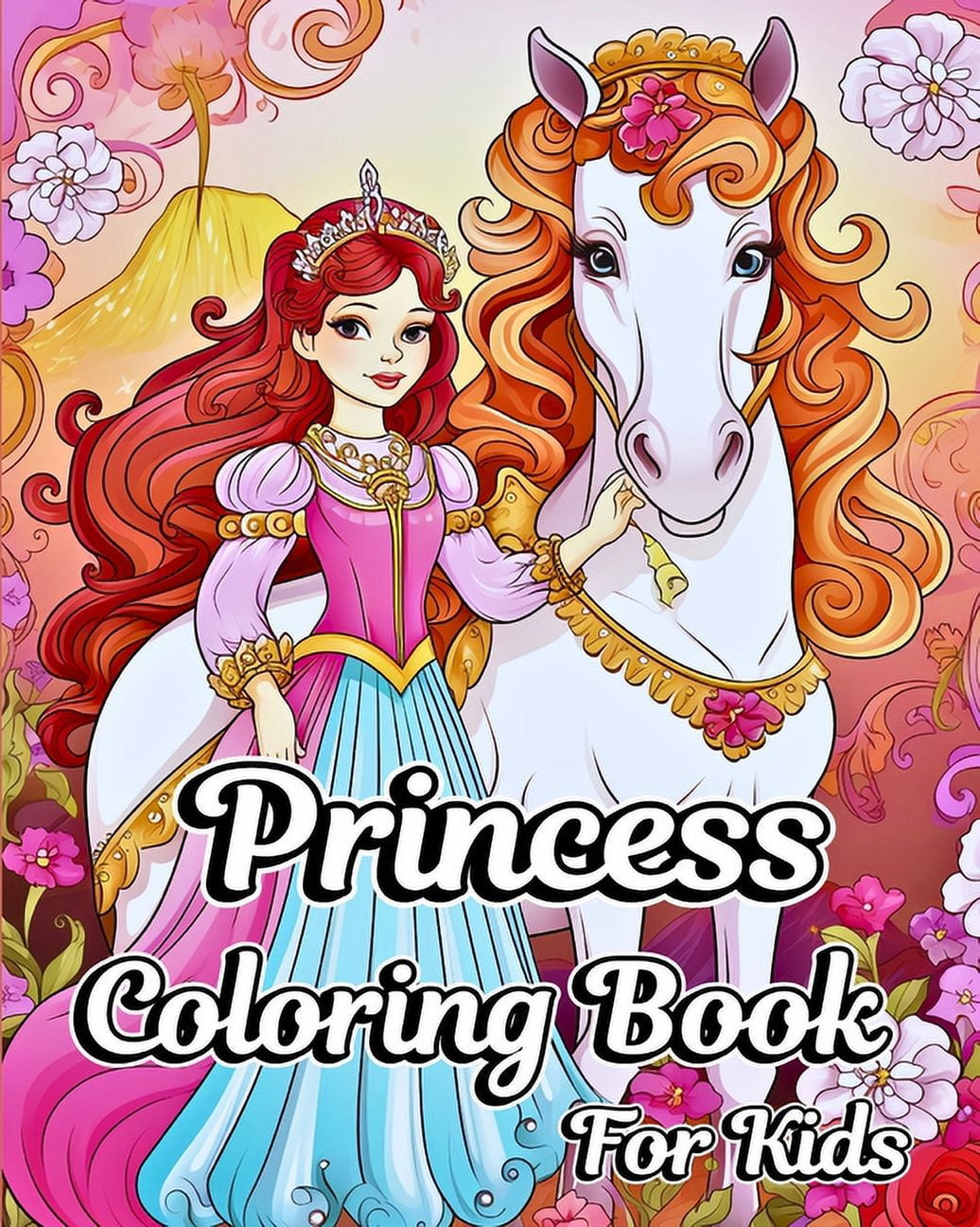 Princess Coloring Book for Kids: Charming Cartoon Princesses, Castles ...