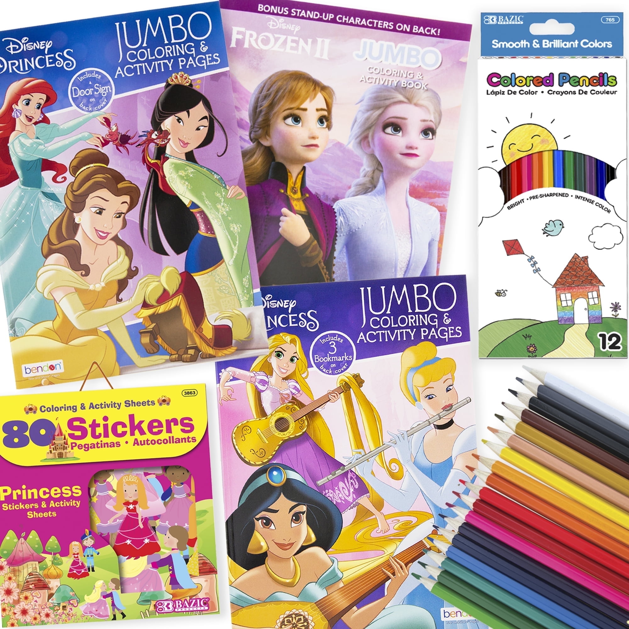 Princess Coloring and Activity Book Set, Include 3 Books, Colored ...