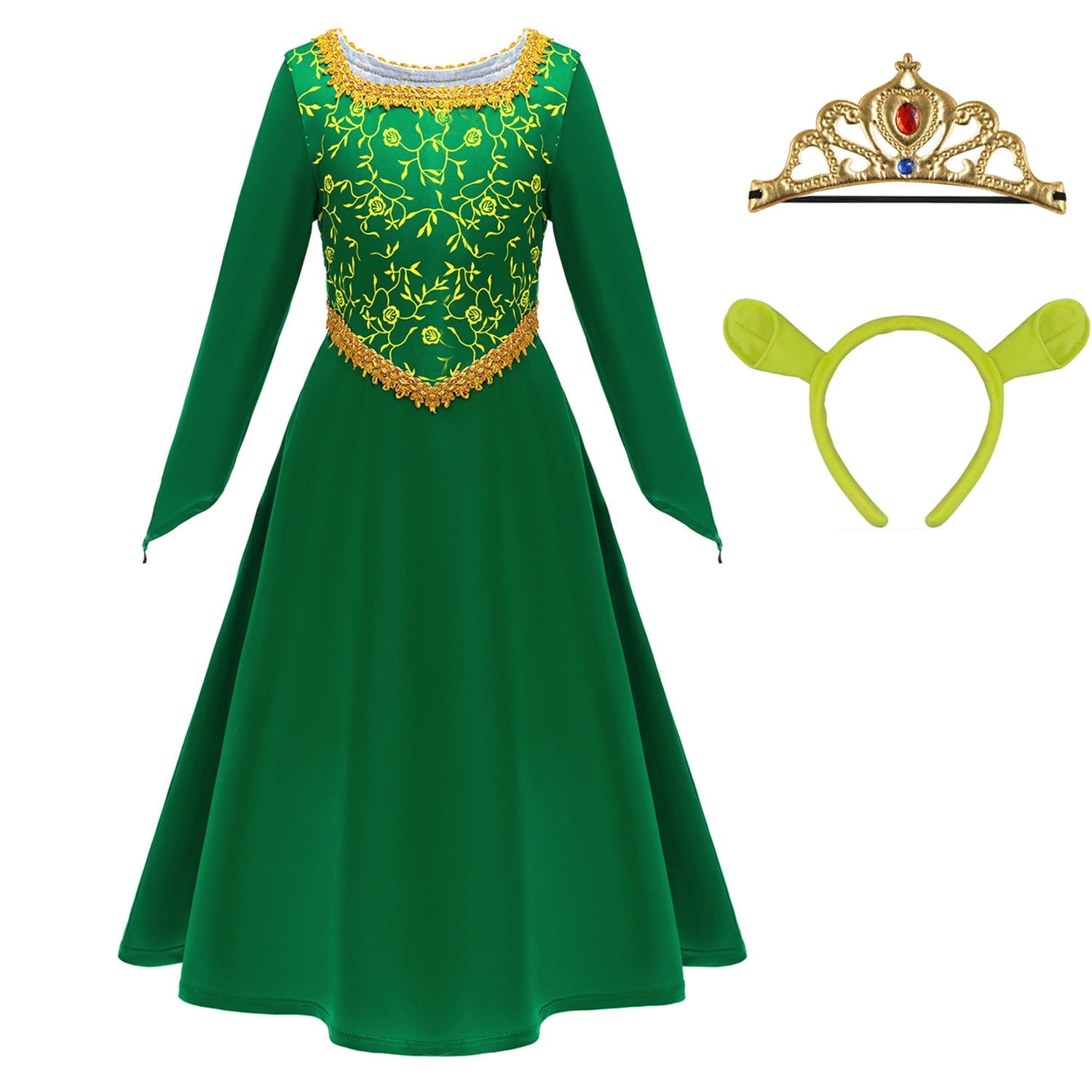 Princess Cosplay Fiona Costume for Girl Fancy Halloween Cosplay Costume ...