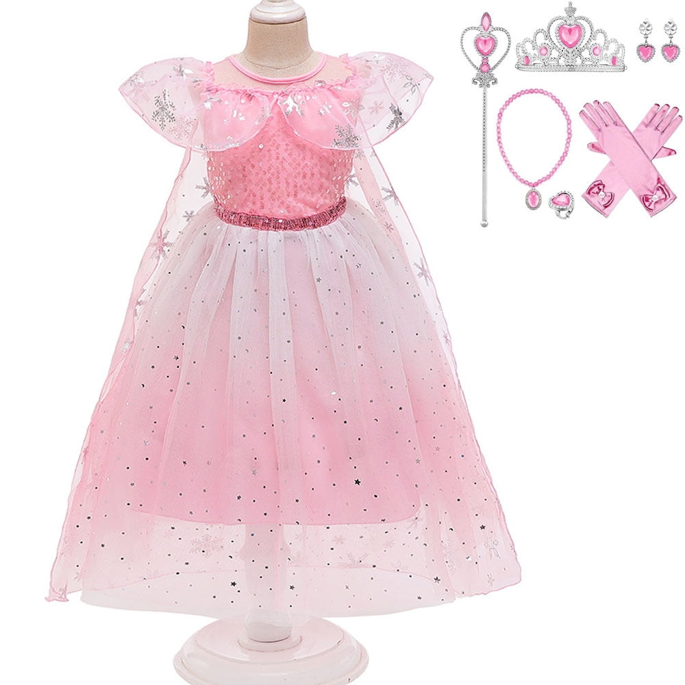 Princess Costume Dress for Little Girls Fancy Birthday Cosplay Party ...