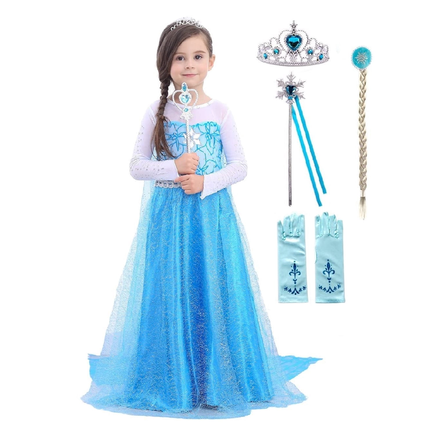 Princess Costume Princess Dresses for Girls Dress up Fancy Halloween ...