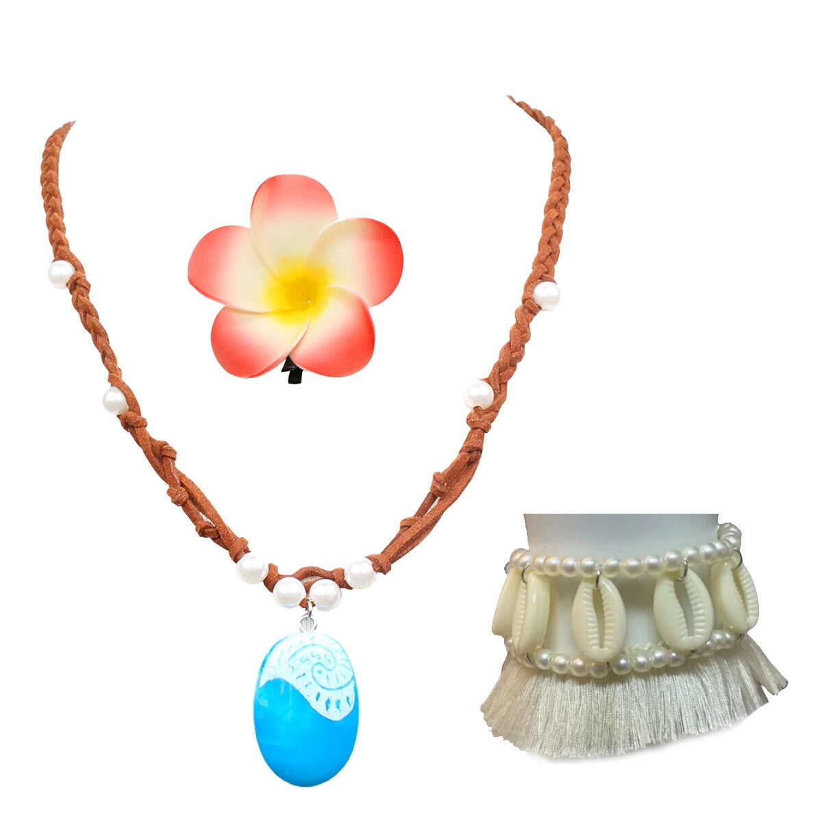 Princess Costume Set Handmade Woven Ocean Pendant Boho Shell Anklet ...