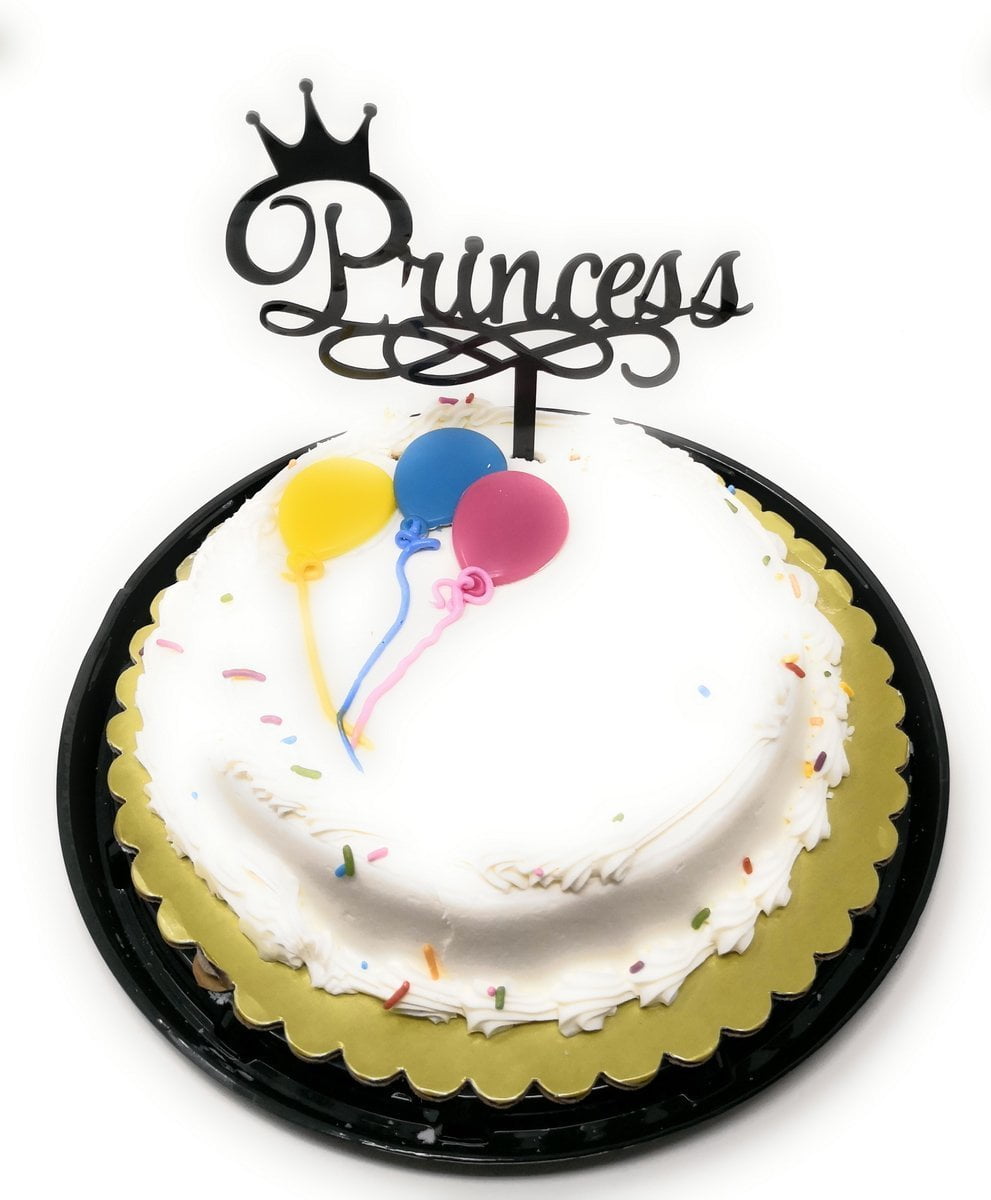 Princess Crown Birthday Cake Topper Acrylic Baby Shower, Gender Reveal ...