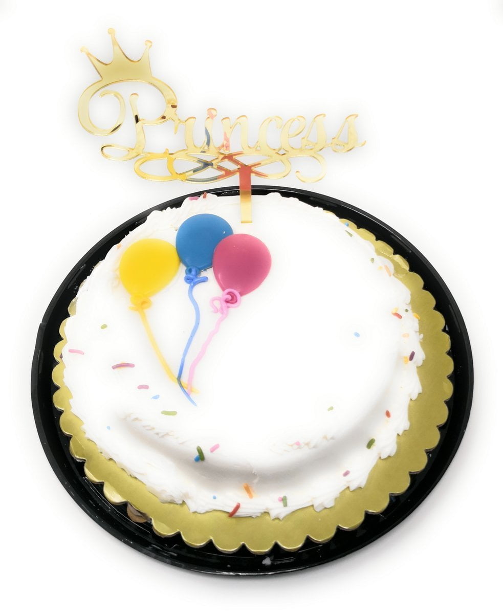 Princess Crown Birthday Cake Topper Acrylic Baby Shower, Gender Reveal ...
