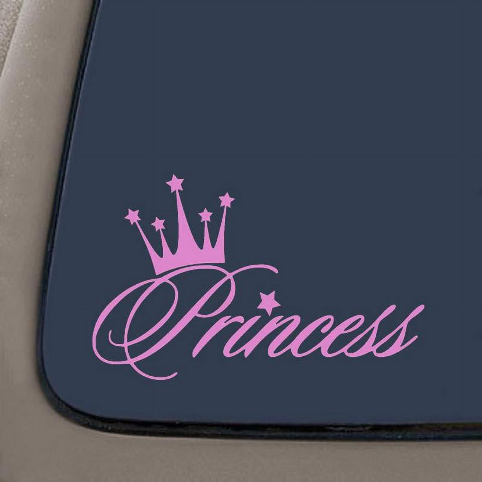 Princess Crown Decal Sticker | 7.5-Inches By 4.5-Inches | Light Pink ...