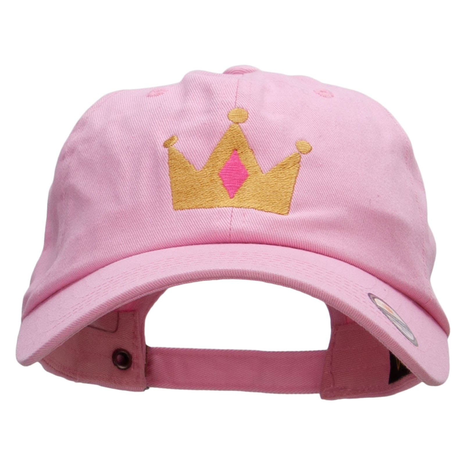 Princess Crown Embroidered Low Profile Dyed Cotton Twill Cap - Lt Pink ...