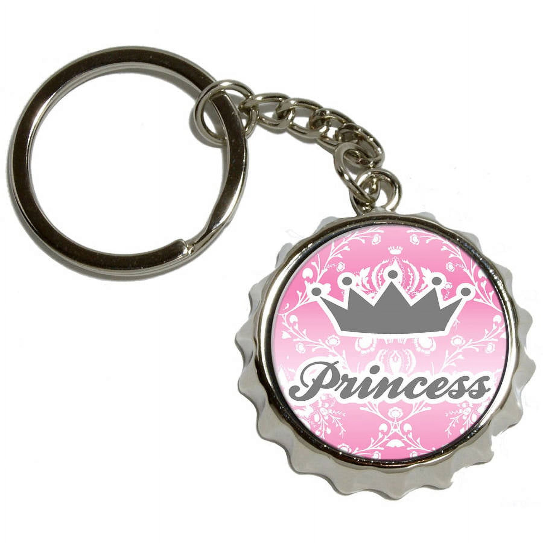 Princess Crown Pink Damask, Spoiled, Nickel Plated Metal Popcap Bottle ...