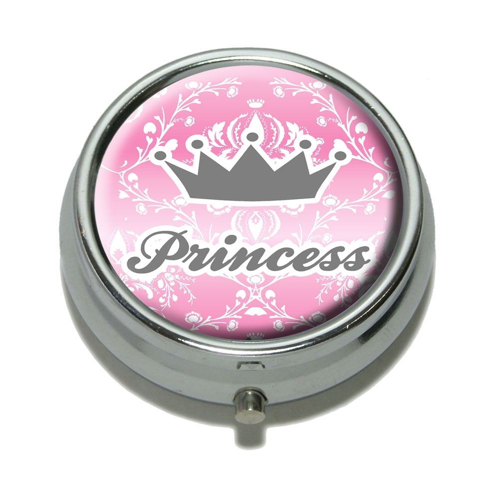 Princess Crown Pink Damask - Spoiled Pill Box - Walmart.com