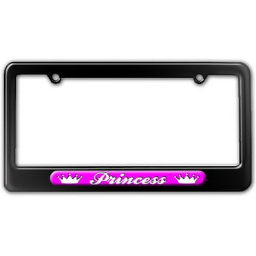 Spoiled Princess, Pink License Plate Tag Frame, Multiple Colors ...