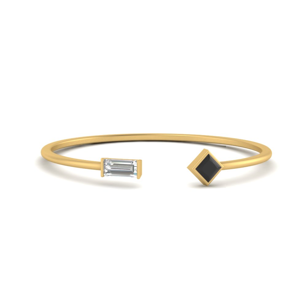 Princess Cut And Baguette Stacking Thin Ring - Fascinating Diamonds ...