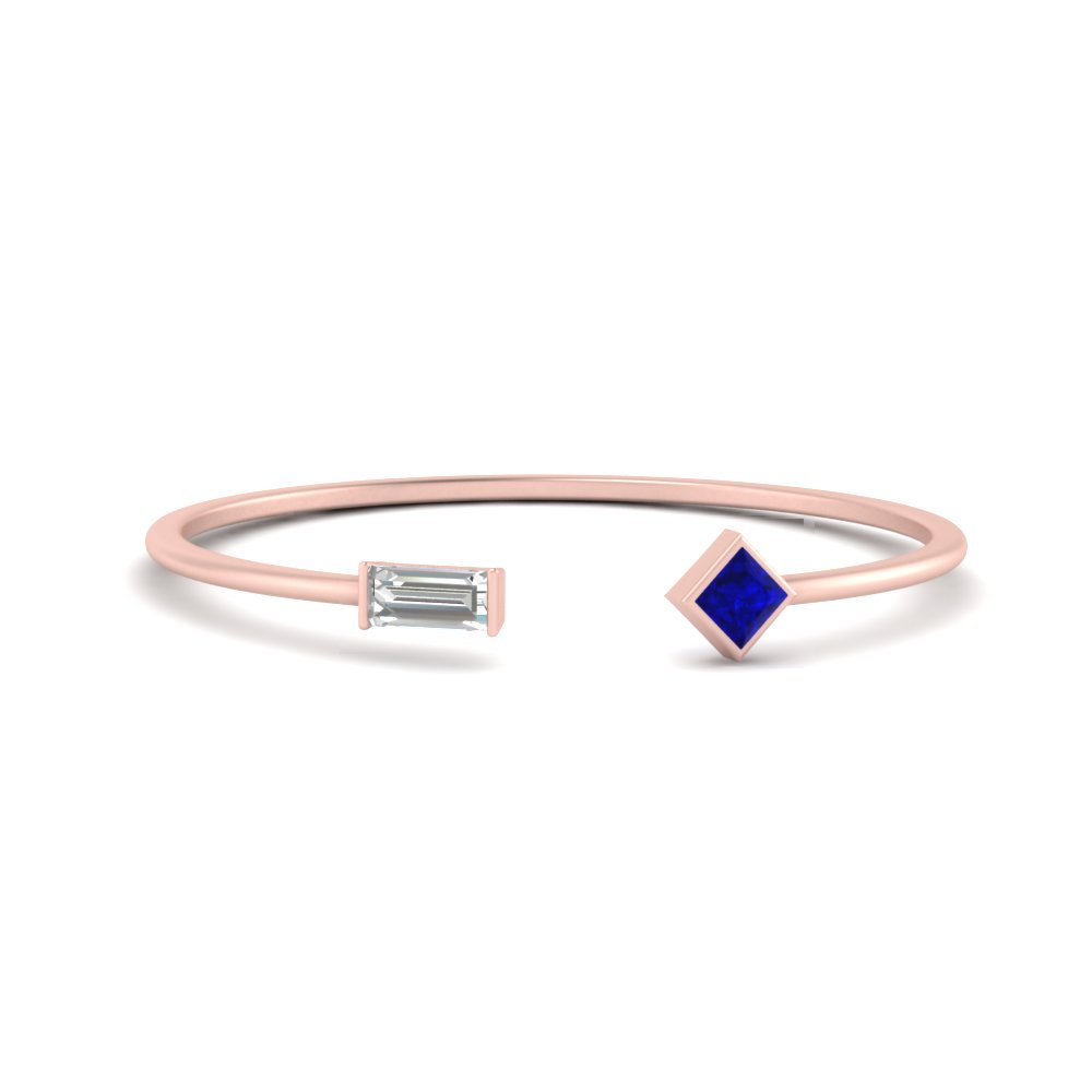 Princess Cut And Baguette Stacking Thin Ring - Fascinating Diamonds ...