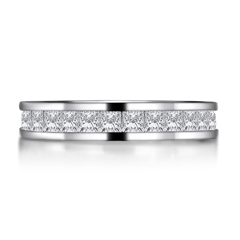 Princess Cut Diamond Band, Channel Set Diamaond Wedding Band, Full ...