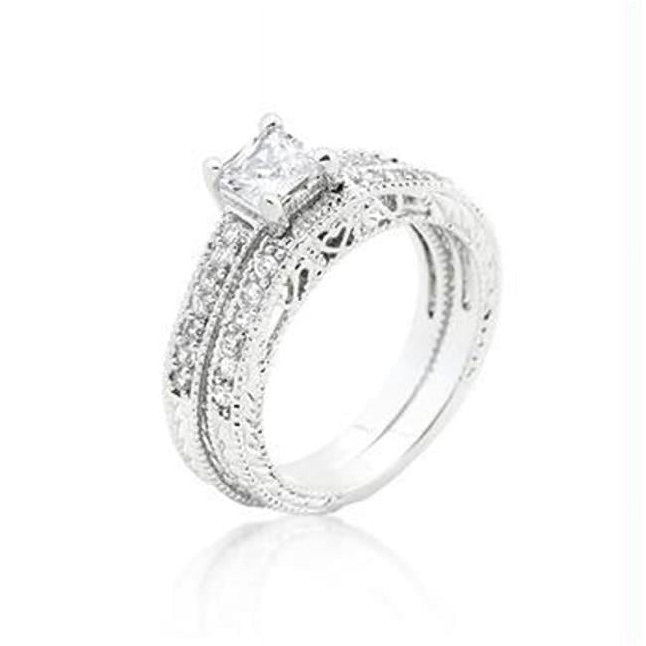 Princess Cut Filigree Bridal Ring Set, Size : 08 - Walmart.com