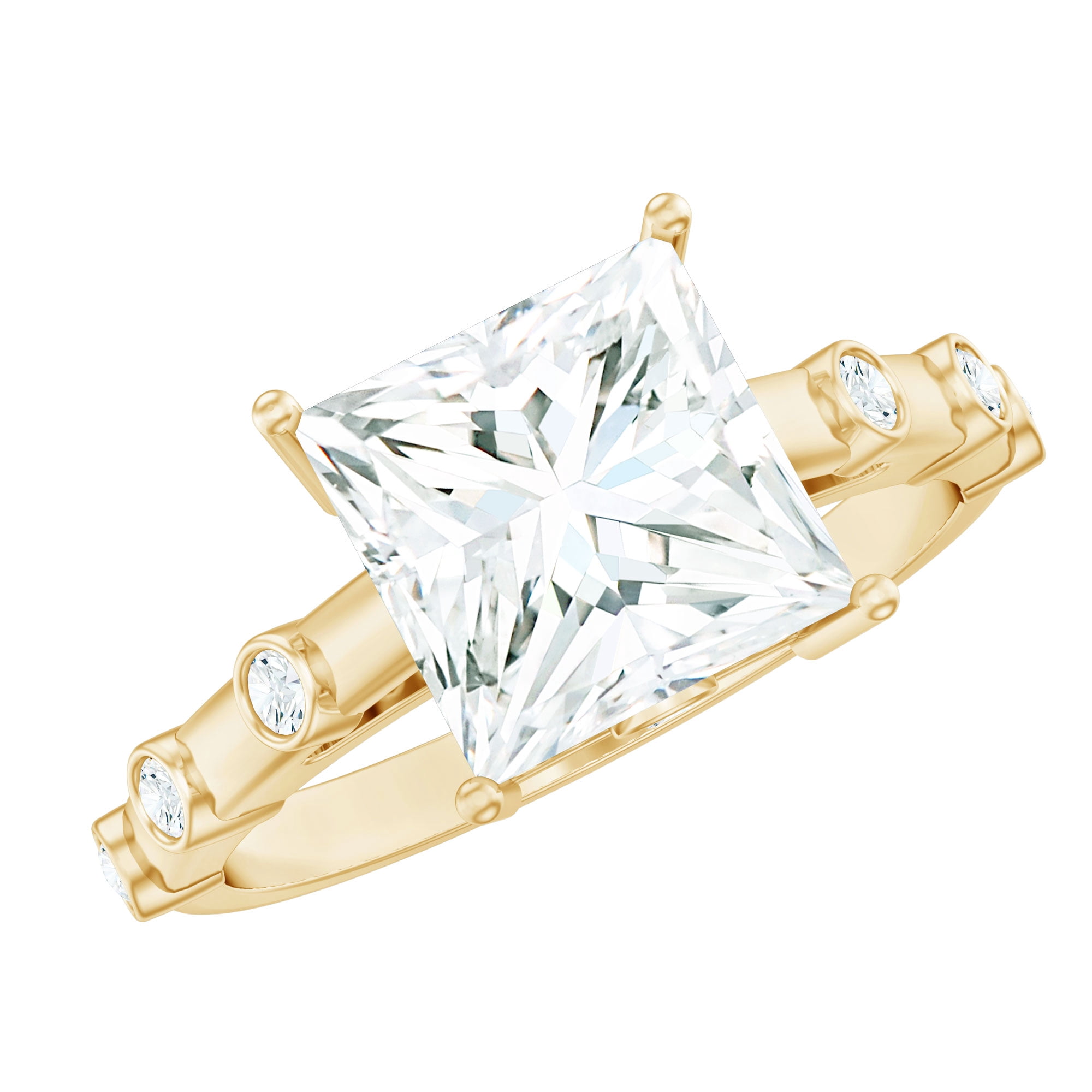 Rosec Jewels Certified Moissanite Solitaire Engagement Ring 3 Carat - 8 ...