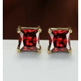 Princess Cut Red Ruby Earrings - Walmart.com