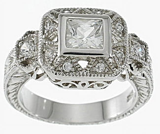 Princess Cut Vintage Style Sterling Silver Rings for Women Make Great ...