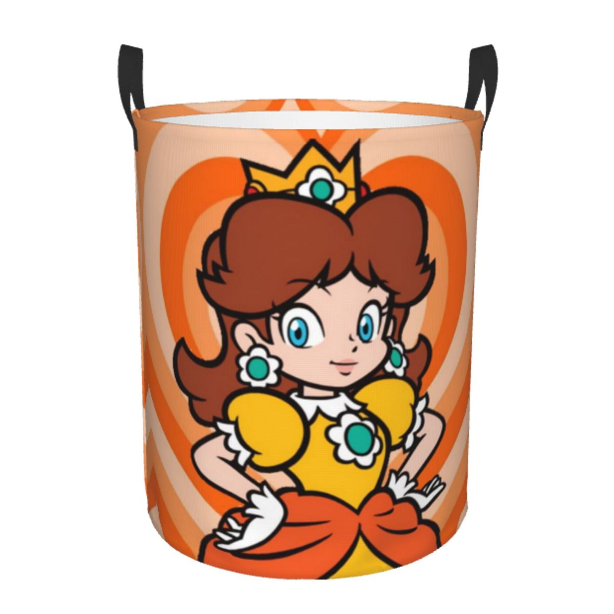 Princess Daisy Laundry Hamper With Handle Funny Waterproof Foldable ...