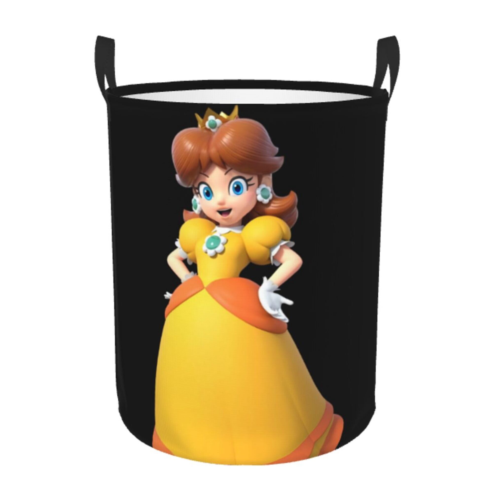 Princess Daisy Laundry Hamper With Handle Funny Waterproof Foldable ...