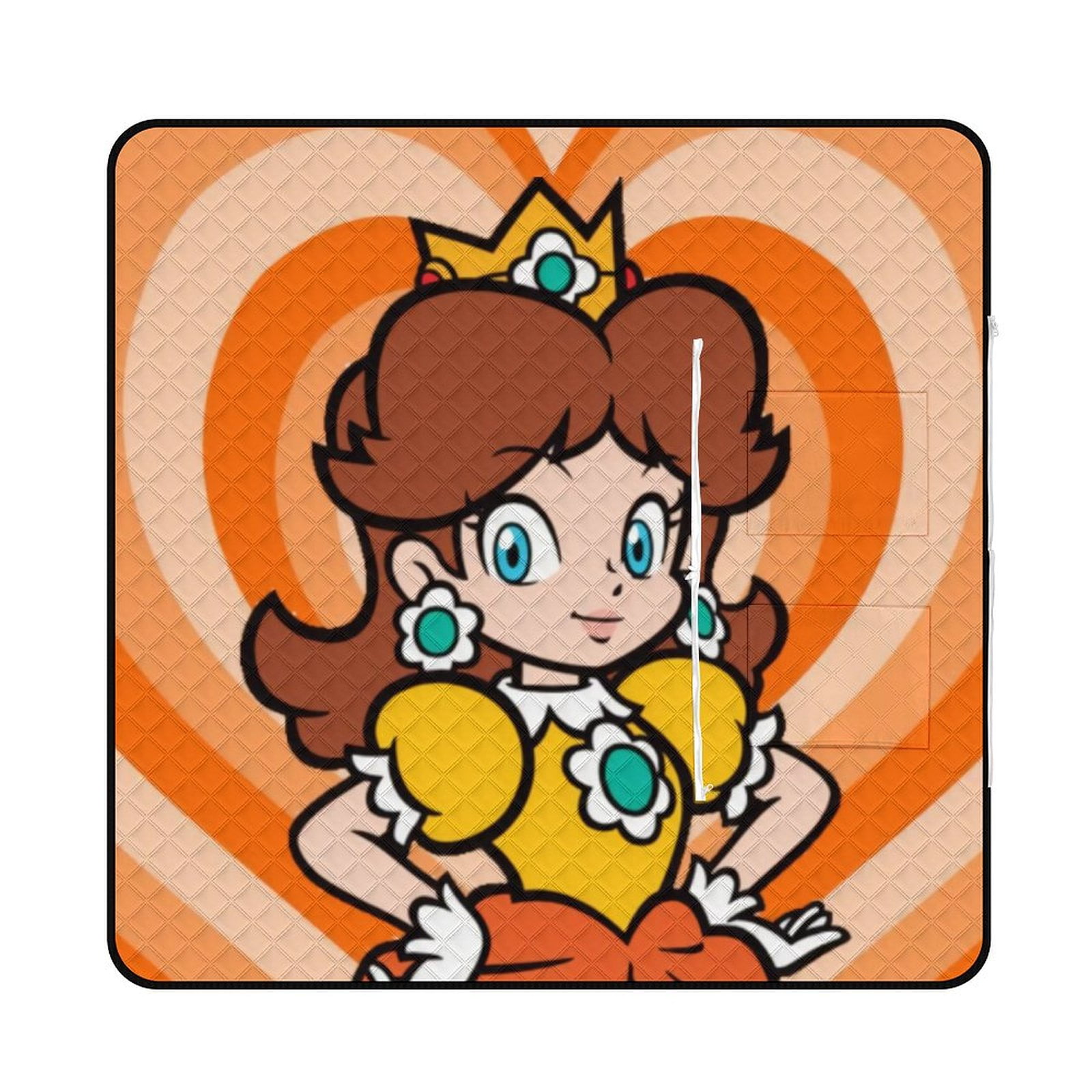 Princess Daisy Picnic Blanket,Foldable Waterproof Sand Mat,Extra Large ...