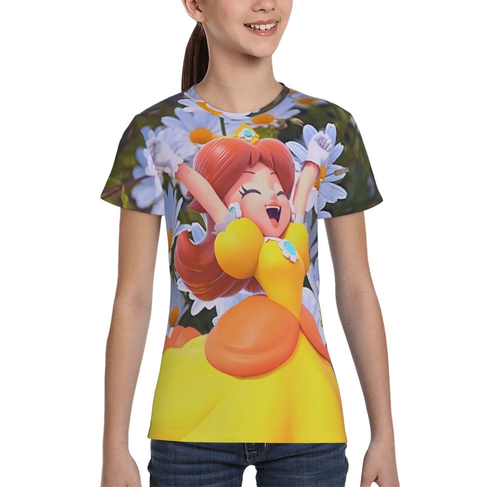 Princess Daisy Shirts for Girls,Girls and Toddlers' Summer Short-Sleeve ...