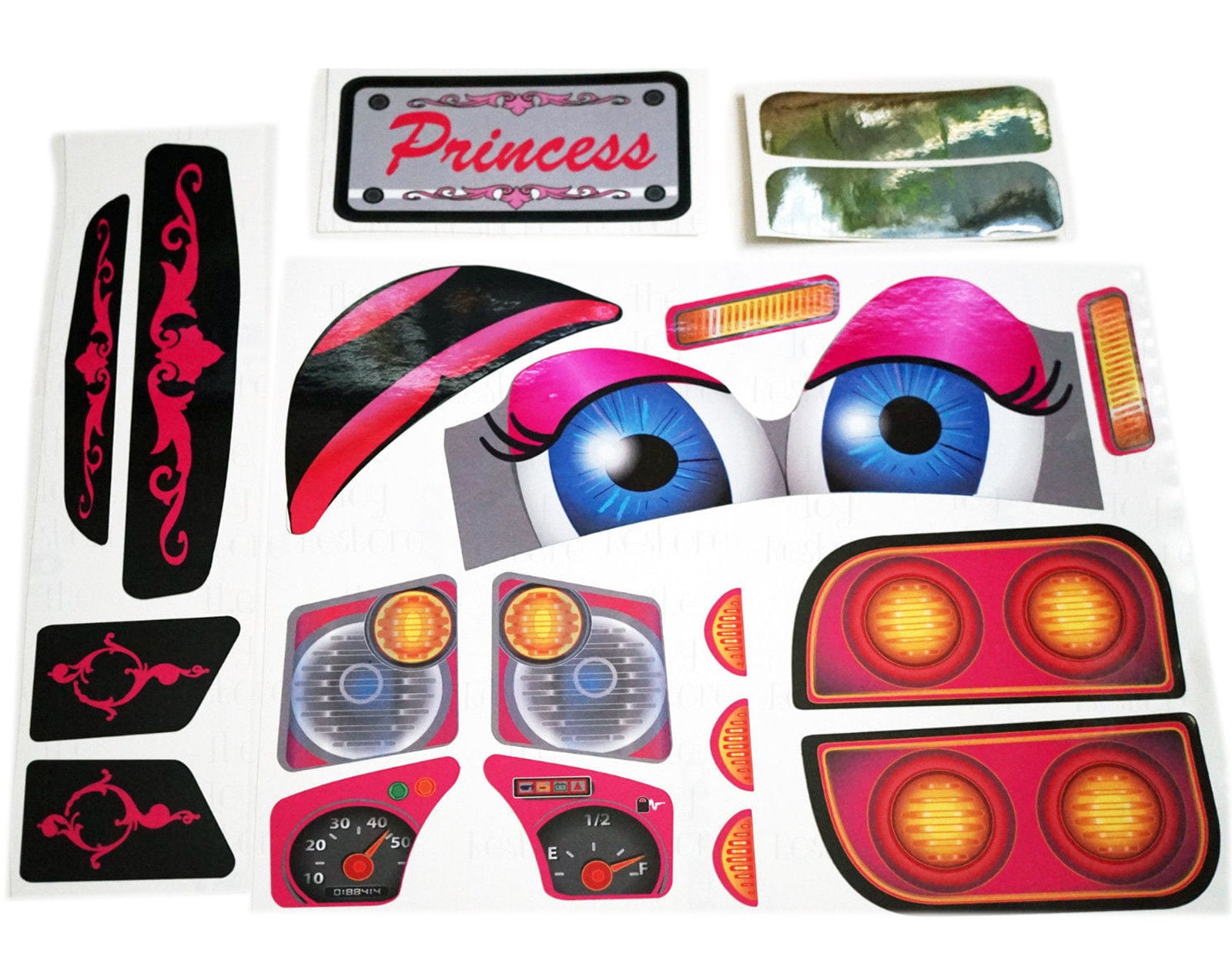 Princess Decals Replacement Stickers for Little Tikes Tykes Custom Cozy ...