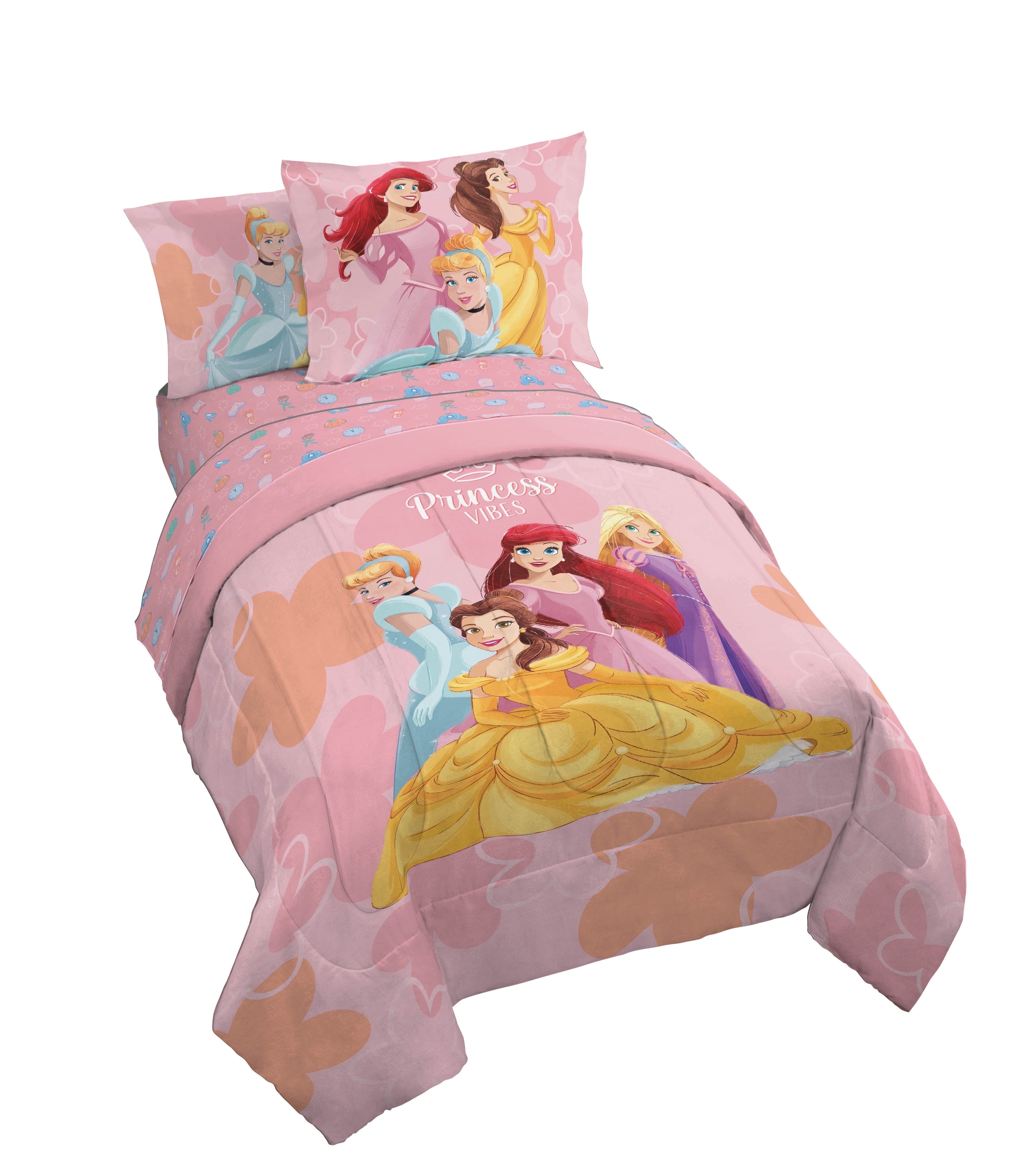 Princess Delightful Days 7 Piece Full Size Kids Comforter Set with ...