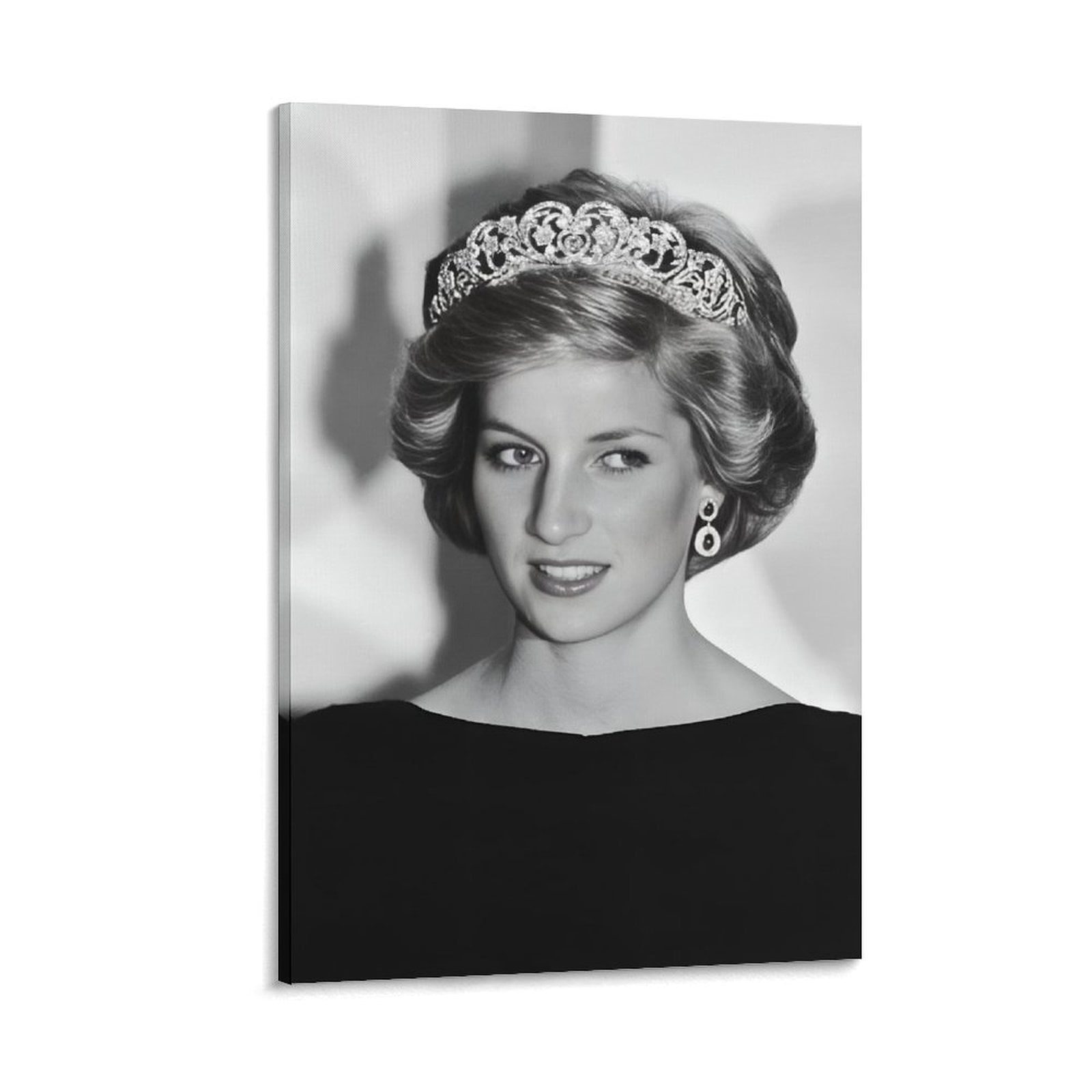 Princess Diana Black And White Photo Poster Canvas Poster Wall Art ...